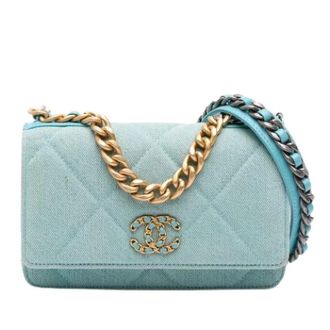 Chanel Pre-owned 19 Wallet on Chain - - Pre-owned - Damen - Blau - ONE SIZE