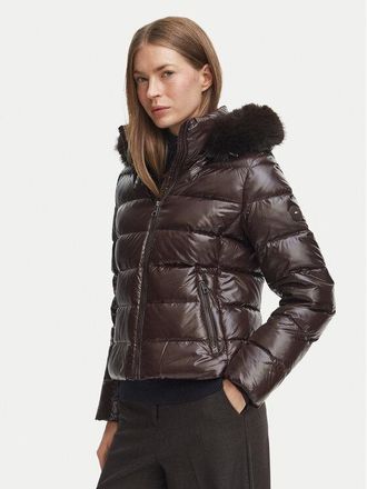 Tommy Hilfiger Daunenjacke WW0WW51516 Dunkelbraun Slim Fit