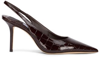 Jimmy Choo London Womens Slingback Pumps Love Sb 85 Elderberry Leather