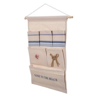 SOLUSTRE LABRIMP Wandh&auml;ngetasche aus Baumwollmischgewebe Schrankorganizer mit Mehreren F&auml;chern Aufbewahrungstasche f&uuml;r K&uuml;che Schlafzimmer und Badezimmer