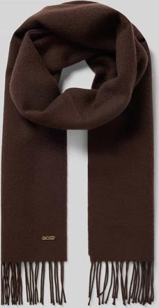HUGO BOSS Schal aus Wolle mit Logo-Detail