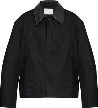 STUDIO NICHOLSON Dover long-sleeve overshirt - Schwarz