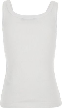 Dolce & Gabbana Womens Sleeveless Top White Cotton Tops