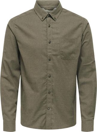 Only & Sons Onsroad Life Reg Melange Ls Shirt Noos
