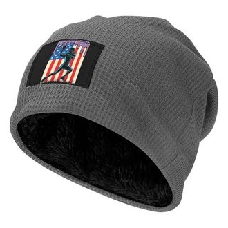 Ahdyr Bonnet en Maille gaufr&eacute;e, Polaire, Chaud, pour lhiver, Noir, pour Hommes et Femmes