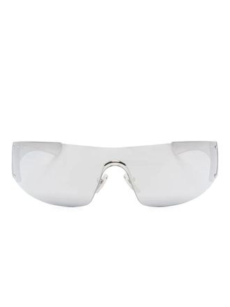 Gucci Sonnenbrille mit Logo - Grau