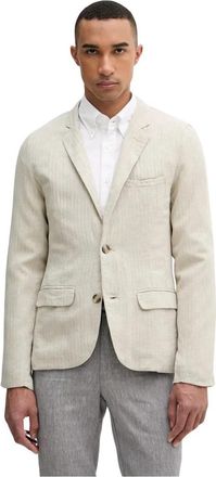 Lindbergh Baumwoll-Leinen-Blazer - - Jackets - Herren - Beige - S