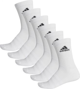 adidas 6 Paar Cushion Crew Socken, White, XXL