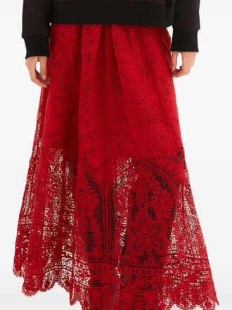 Farm Rio Maxirock aus Spitze - Rot