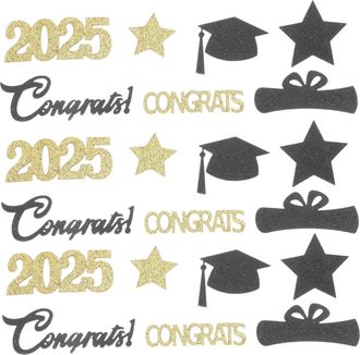 Pretyzoom Abschlusskappen-konfetti Für Tischdekoration Farbenfrohe Tischdekorationen Für Highschool Und College-Abschlussfeiern Einfach Aufzustellen Reinigen