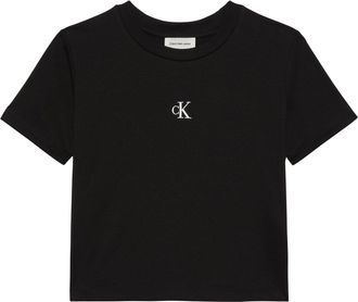 Calvin Klein Jeans T-Shirt LOGO CROPPED TEE Boxy fit mit Rundhalsausschnitt, mit Logoschriftzug