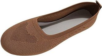 Generic Chaussures décontractées pour Femmes Confortable Respirant Semelle Souple légère Conception tricotée antidérapant Mode décontractée Plateforme Souple 