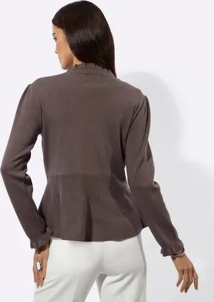 Cr&eacute;ation L Strickjacke Modal-Mix-Strickjacke Langarm Feinstrick