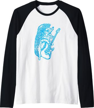 Seembo Igel spielt Gitarre Tier Gitarrist Rockmusiker Raglan