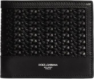 Dolce & Gabbana bi-fold woven wallet - Schwarz