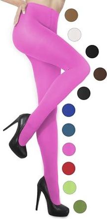 Sesto Senso Collants Femme Rose Opaque Lisse Microfibre 50 Den 2 XS-S Rose Néon