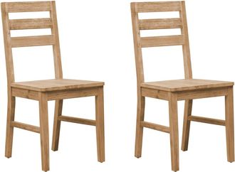 vidaXL Sedie Da Pranzo 2 Pz In Legno Massello Di Acacia - Vidaxl