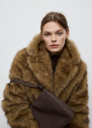 Mango Shopper-Tasche aus Wildleder schokolade - Damen - Einheitsgr&ouml;&szlig;e - MANGO