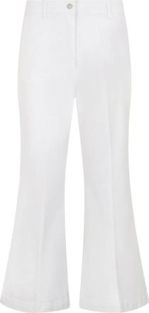 Fabiana Filippi Femme, Pantalons, Blanc, Taille: 36 FR Pantalon &Eacute;vas&eacute; &Eacute;l&eacute;gant