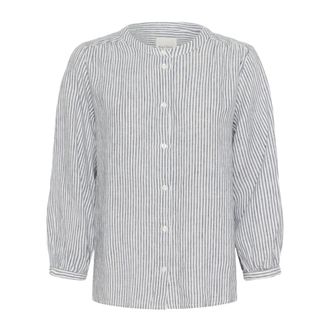 Part Two Gestreifte Ozeanbluse mit 3/4 &Auml;rmeln - - Blouses & Shirts - Damen - Mehrfarbig - XS