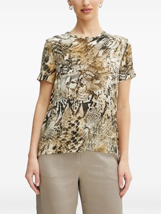 Marciano t-shirt &agrave; imprim&eacute; animalier - Marron