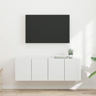 vidaXL Meuble TV mural 2 pcs Blanc 59,5 x 31 x 40 cm Bois ding&eacute;nierie vidaXL
