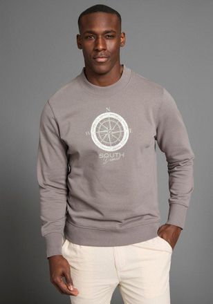 DELMAO Sweatshirt lange &Auml;rmel, l&auml;ssige Passform, mit Print, Rundhals