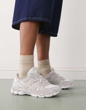 Asics Gel-NYC - Baskets - Cr&egrave;me et gris nuage-Blanc