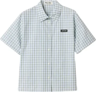 Miu Miu Checked Poplin Shirt