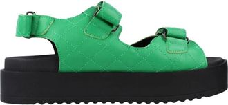 Yellow Femme, Chaussures, Vert, Taille: 37 EU Sandales Plates Rembourrées