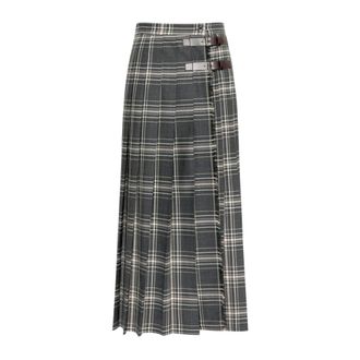 Max Mara Plissierter Midirock - - Skirts - Damen - Grau - XS