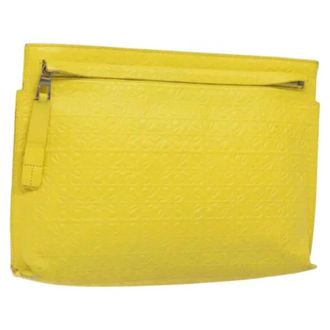 Loewe Pre-owned Leder Clutch - - Pre-owned - Damen - Gelb - ONE SIZE