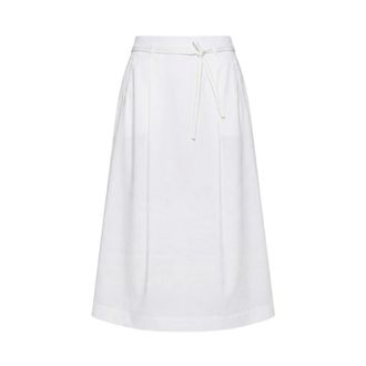 PESERICO Femme, Jupes, Blanc, Taille: 44 FR Jupe Midi &agrave;