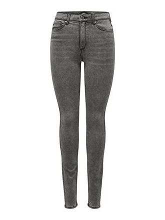 Only NOS Femme Onlpower Mid Push Up SK Jea Rea3722 Noos Jean Skinny Not Applicable, Gris (Medium Grey Denim Medium Grey Denim), 34 /L34 (Taille Fabricant: 