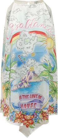 Casablanca Femme, Tops, Blanc, Taille: 40 FR Robe Dos Nu en Soie