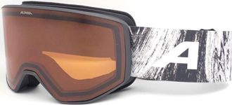 Alpina Venet - Hochwerte Skibrille f&uuml;r Damen und Herren, optimale Passform, ideal f&uuml;r Brillentr&auml;ger, Anti-Fog, effektive Luftzirkulation, black-glacier matt