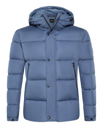 HUGO BOSS Steppjacke mit Kapuze und recycelter Wattierung in