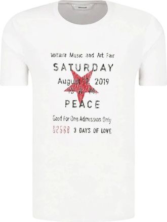 Zadig&Voltaire T-shirt Ted Saturday - Homme - Tops - Blanc - Taille: XL