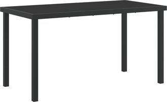 vidaXL Vidaxl - Table de Jardin Noir 140 x 80 x 73 cm Teck massif