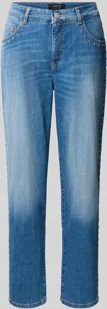 Marc Cain Slim Fit Jeans aus Baumwoll-Mix mit Nietenbesatz