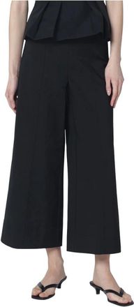 SIMKHAI Femme, Pantalons, Noir, Taille: 38 FR Kallin Cropped Wide Leg Pant