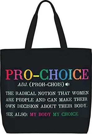 Generic Sac Fourre-Tout D&eacute;finition Du Droit &Agrave; LAvortement Et Droits F&eacute;ministes Sac Fourre Tout Femme R&eacute;utilisable Personnaliser Sacs En Toile, Pour &Eacute;cole, Voy