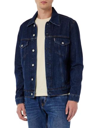 Schott NYC Herren Trucks Jacke, blau, XL