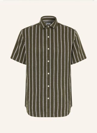 Paul Paul Hemd Comfort Fit Mit Leinen gruen
