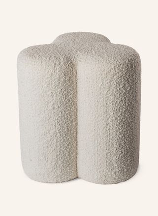 Pols Potten Polspotten Boucl&eacute;-Hocker Clover weiss