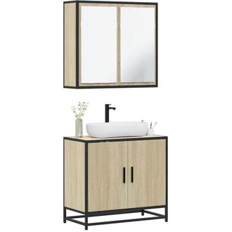 vidaXL Vidaxl - Ensemble de meubles de salle de bain 2 pcs chêne sonoma