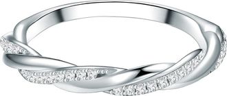 Trilani Ring - Sterling Silber Ring Zirkonia - Gr. 48 - in Silber - f&uuml;r Damen