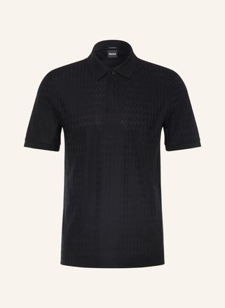 HUGO BOSS Jersey-Poloshirt Parley schwarz