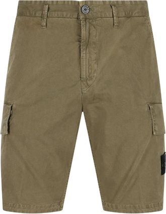 Stone Island Homme, Shorts, Vert, Taille: W34 Bermuda Slim Cargo Shorts