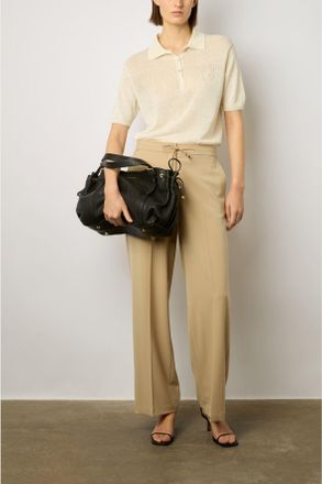 Gerard Darel Pantalon droit en microfibre - CLOELIA - Sable